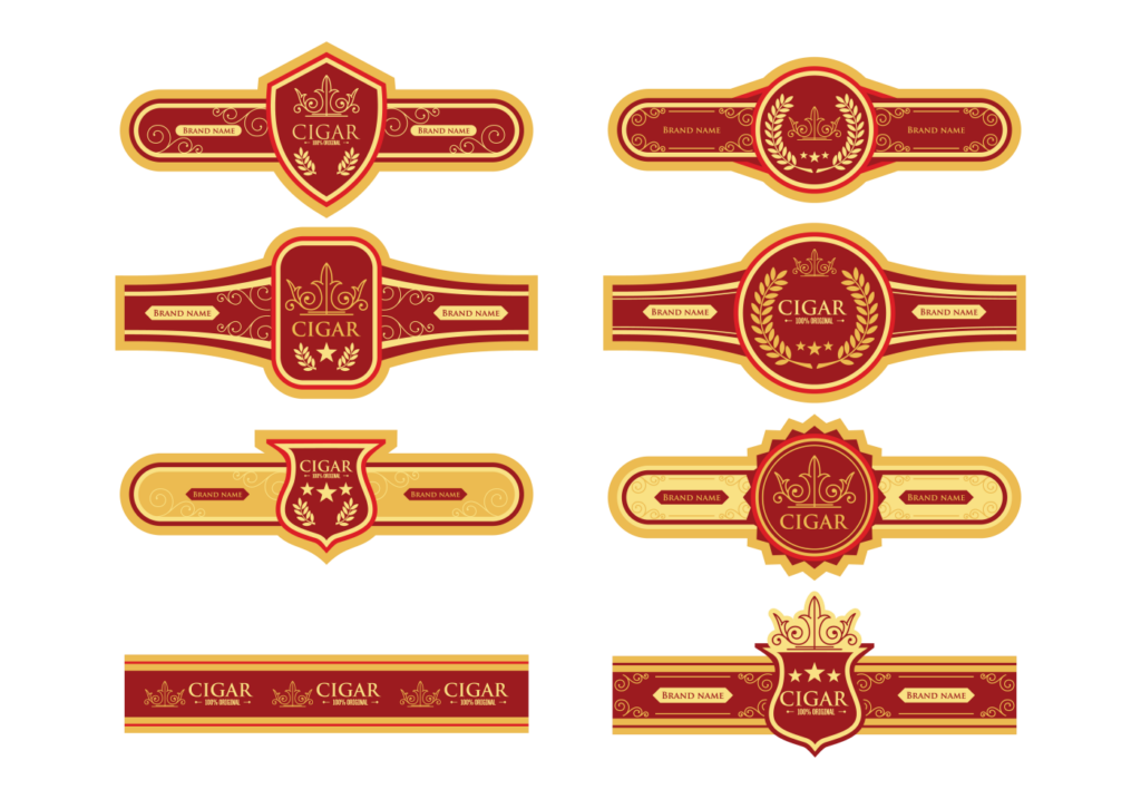 Cigar Label Vector Cigars Brand Stickers Label Templates | Printable Labels