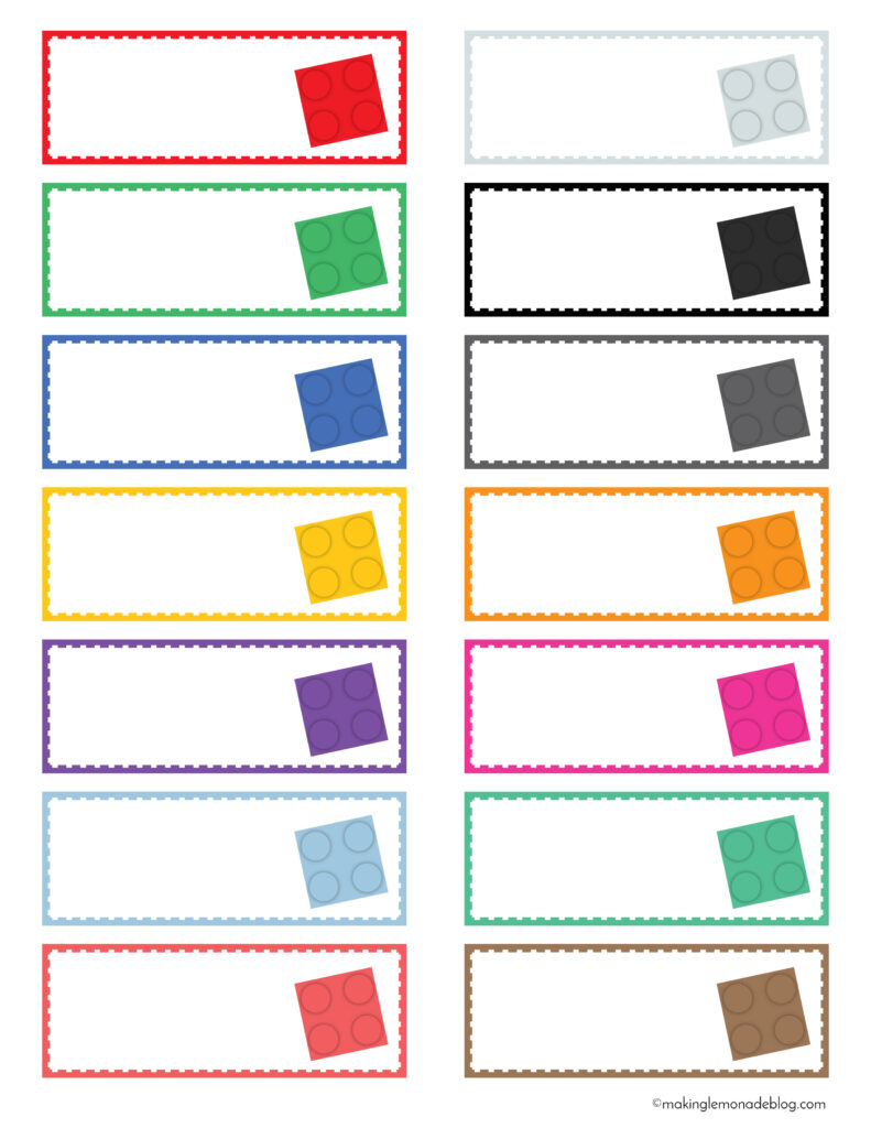 The Magical LEGO Organizing Solution Free Printable Labels Making ...