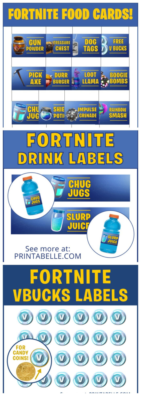 Free Printable Fortnite Labels | Printable Labels