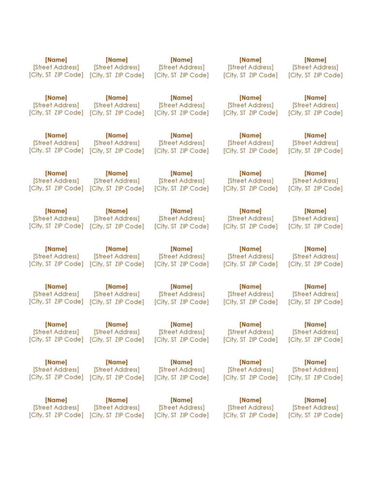 Return Address Label Templates Free Printable | Printable Labels