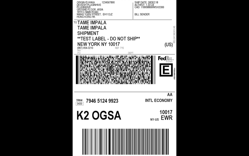 Fedex Dry Ice Label Printable | Printable Labels