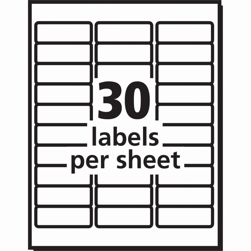 Free Printable Label Templates 30 Per Sheet | Printable Labels